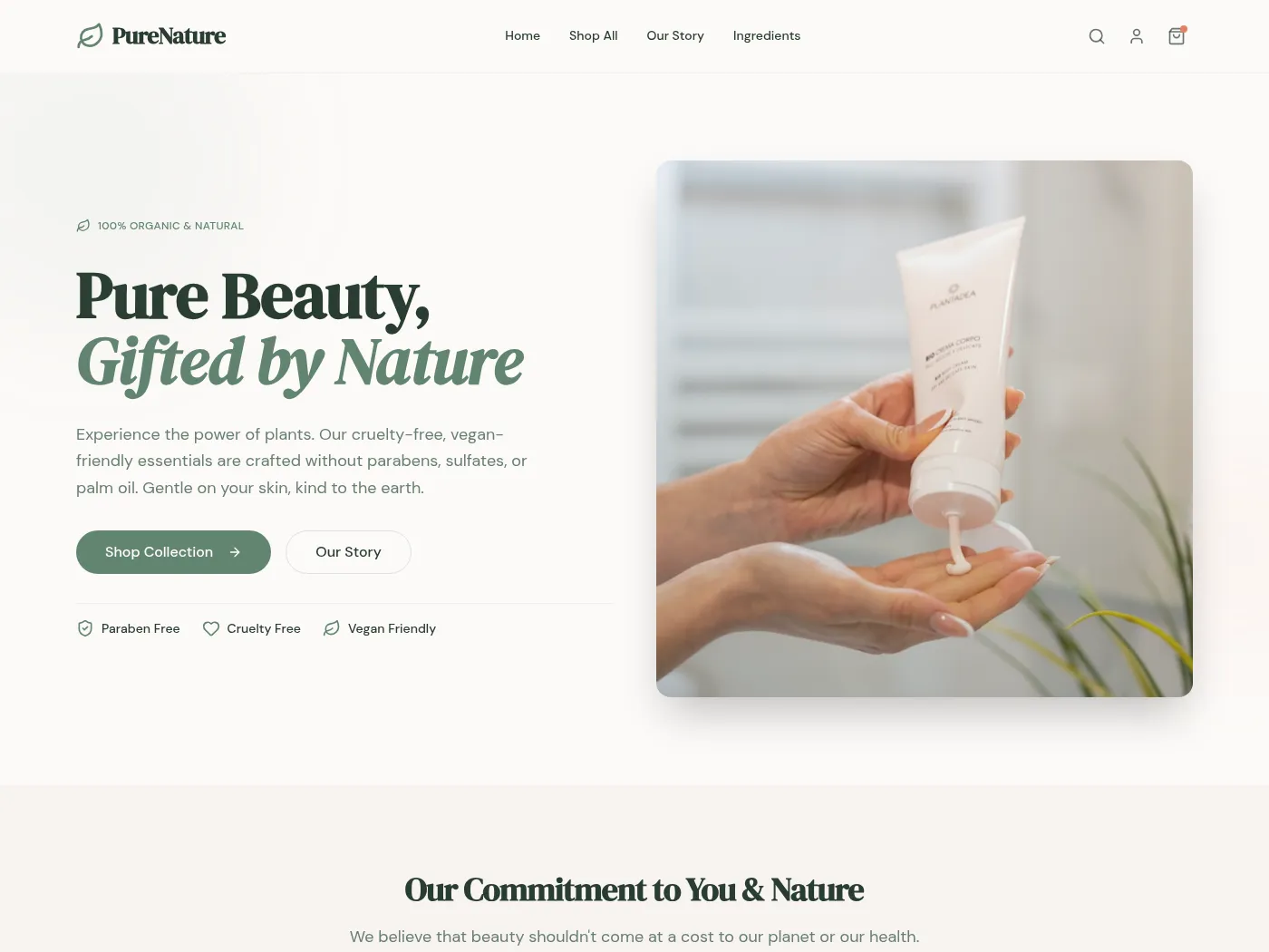 PureNature Cosmetics Site