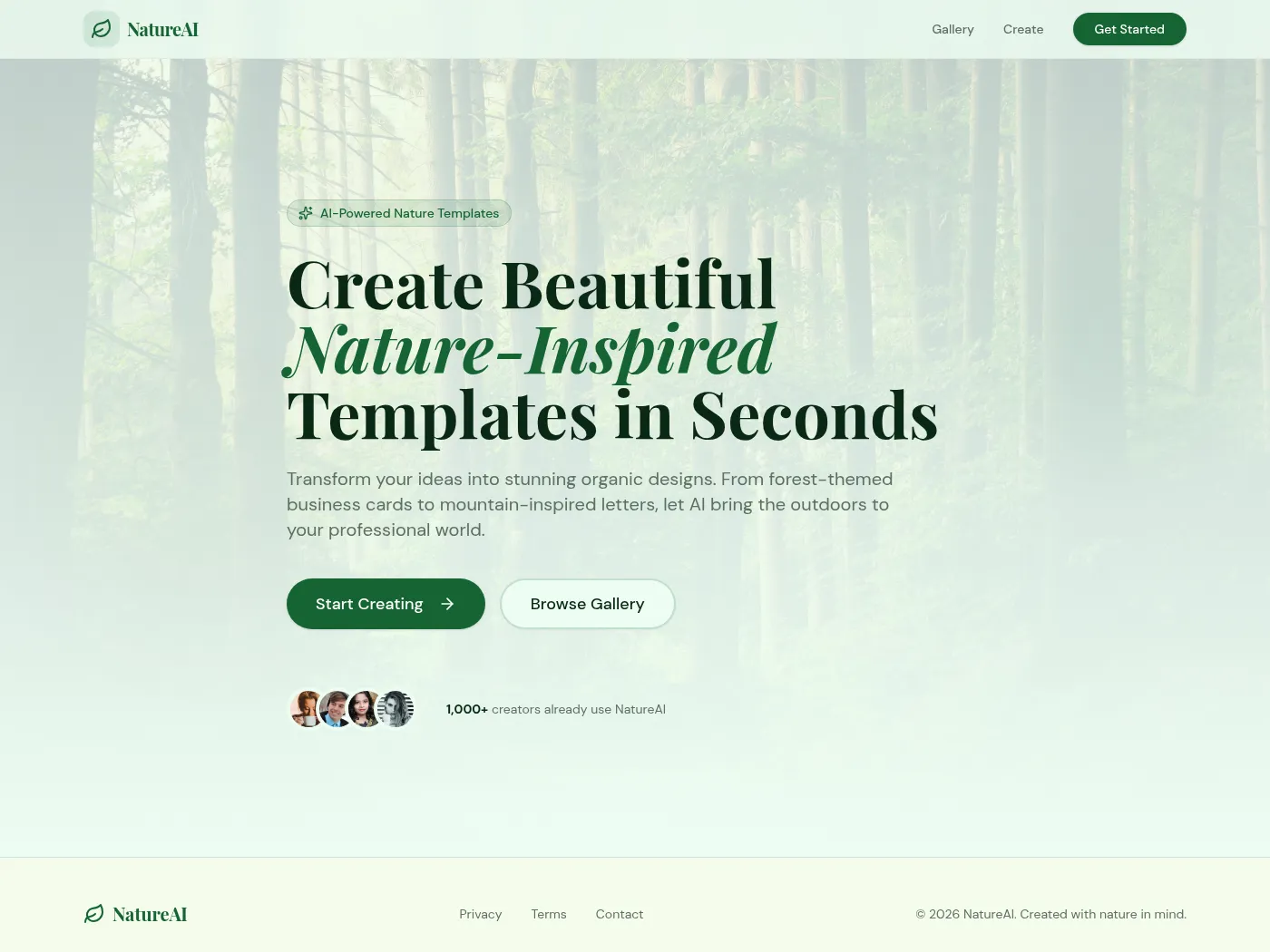 Nature AI Template Maker