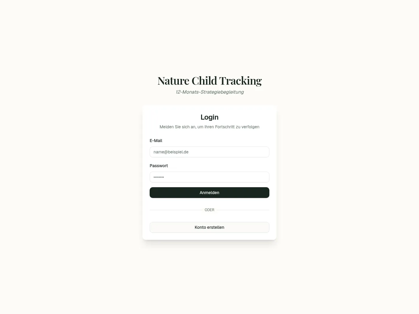 Nature Child Dashboard