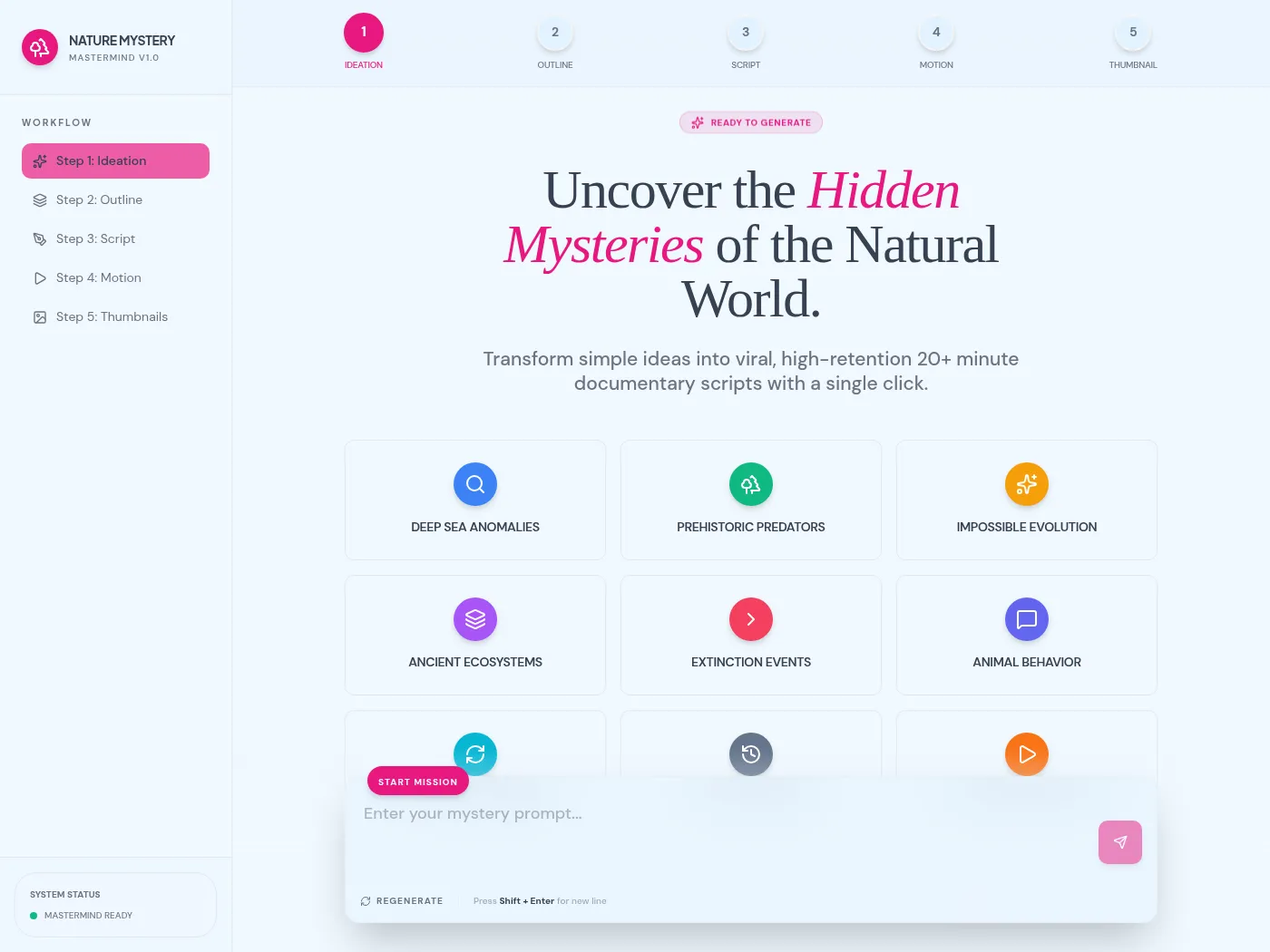 Nature Mystery Script Builder