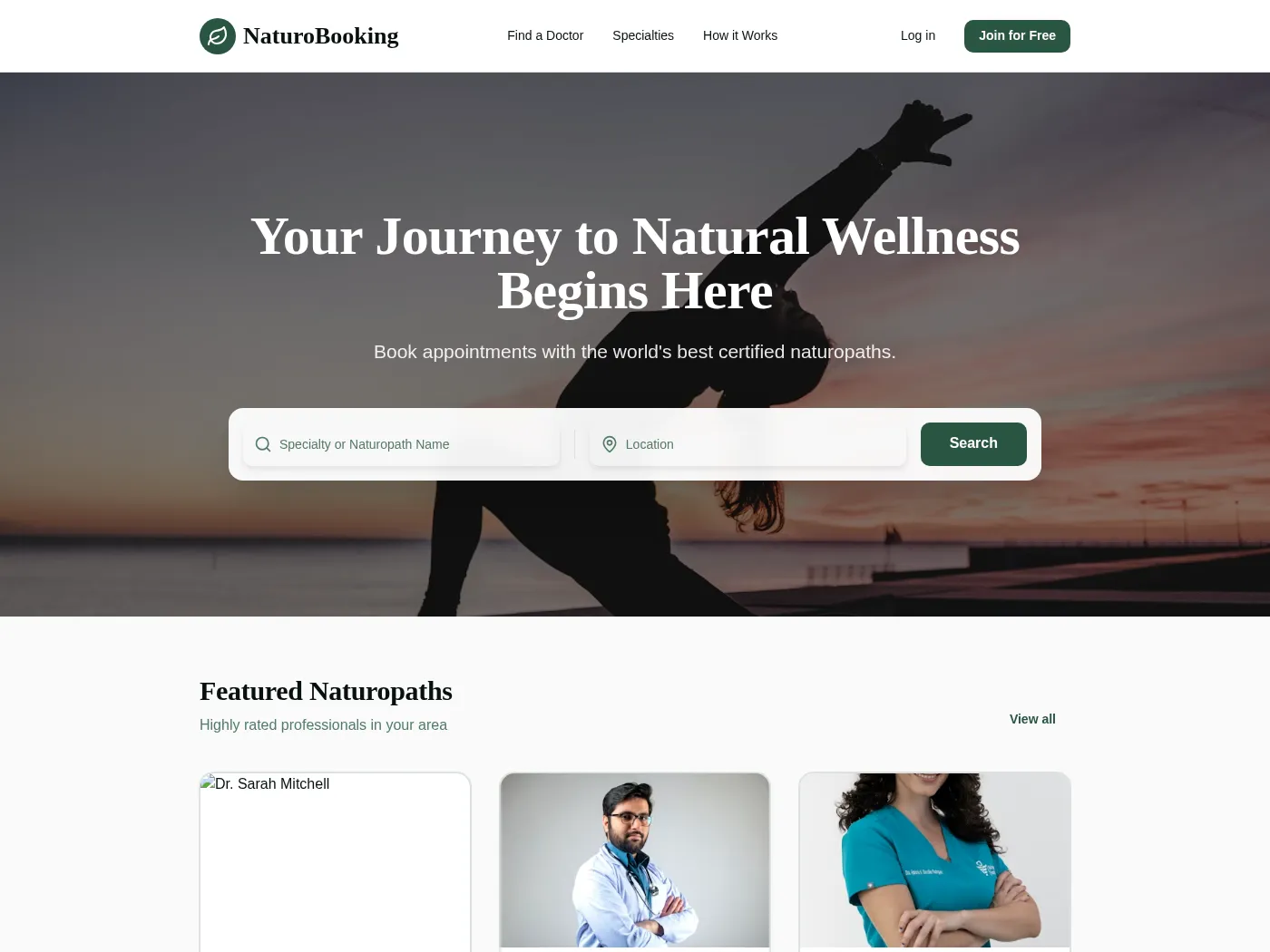 Naturopath Booking Portal