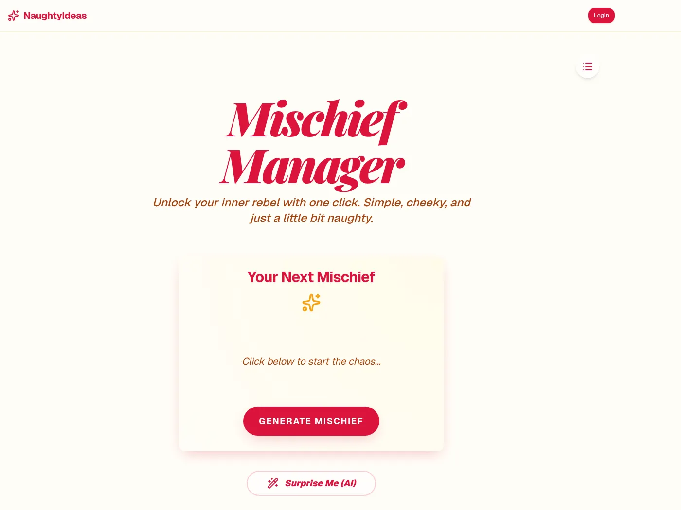 Naughty Ideas Generator