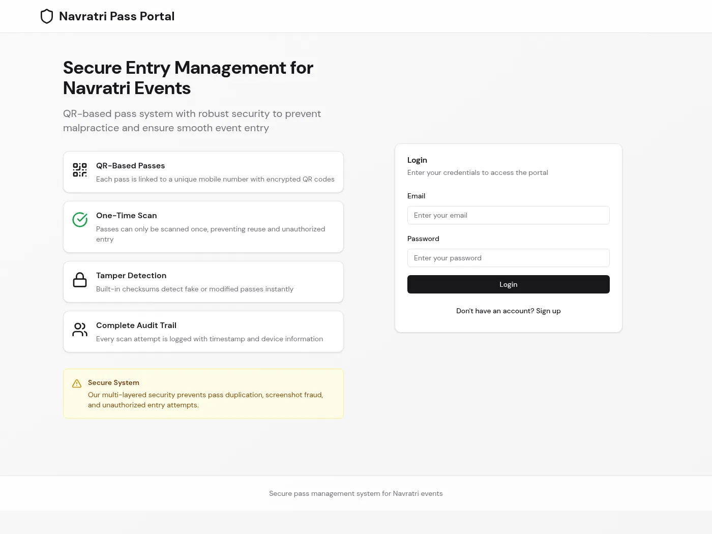 Navratri Pass Portal