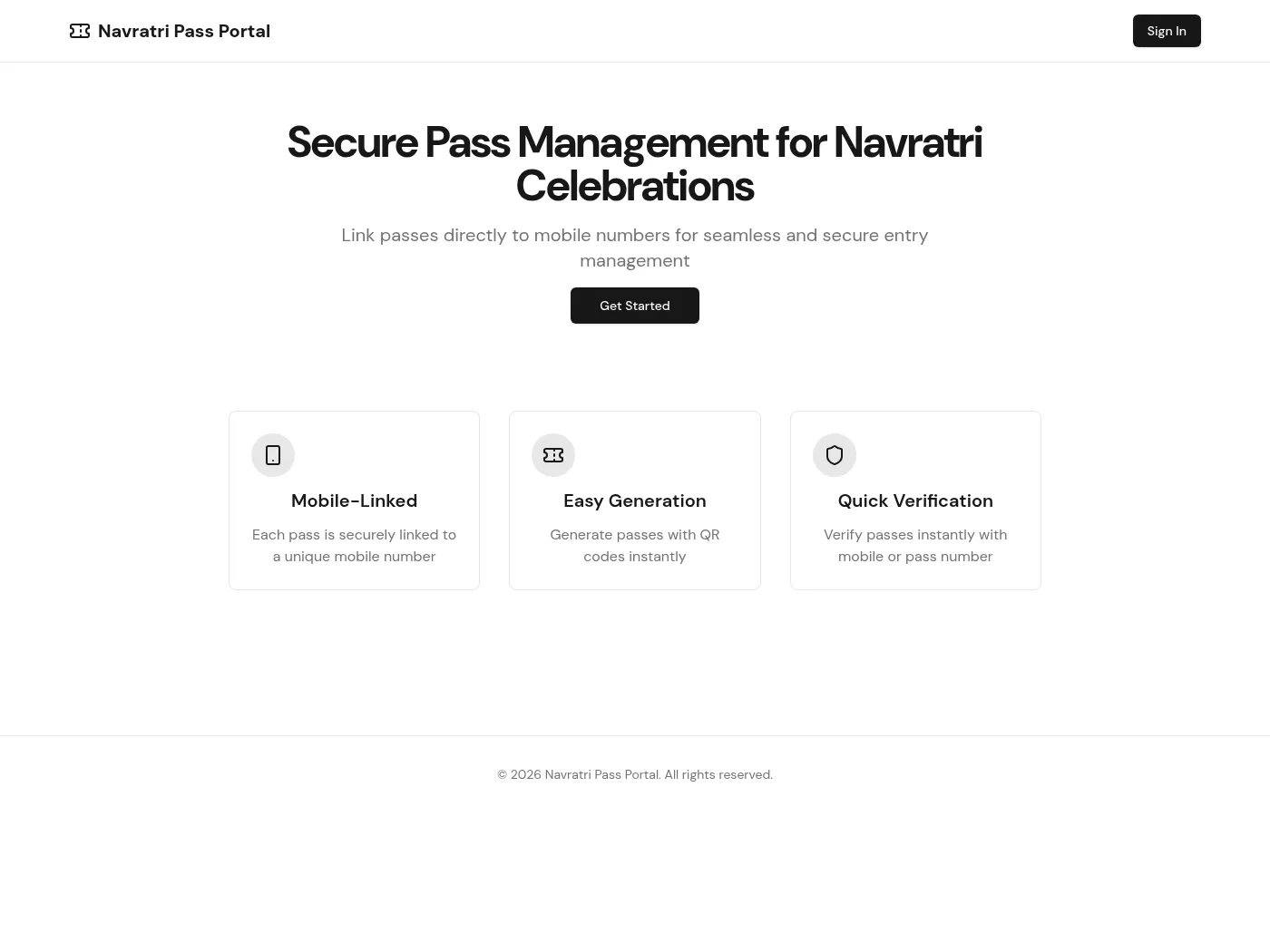 Navratri Pass Portal