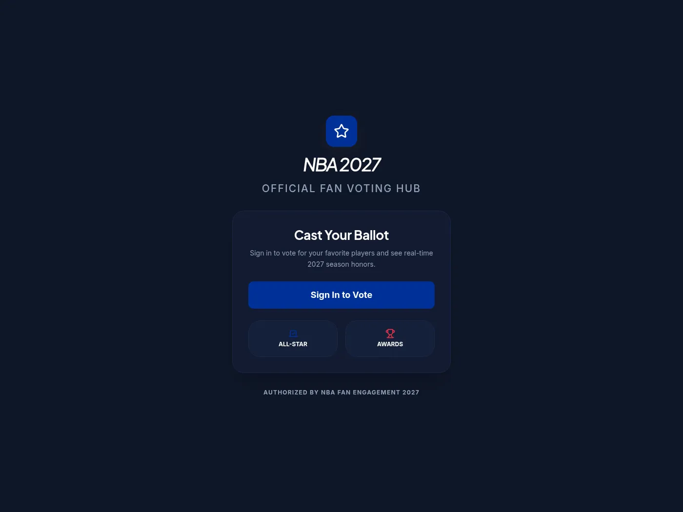 NBA 2027 Voting Hub