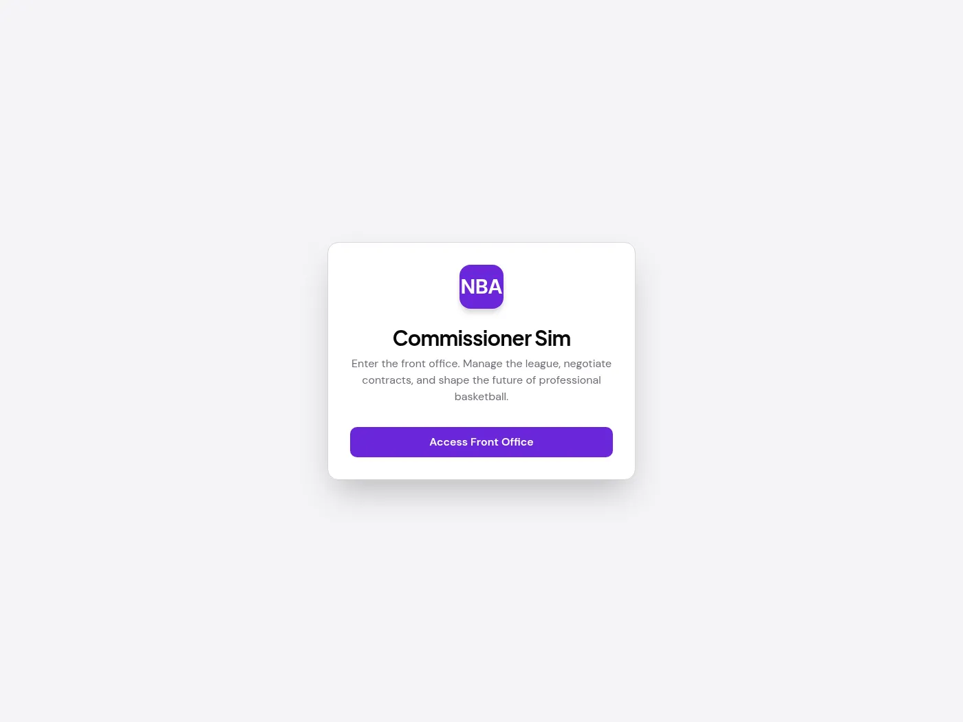 NBA Commish Simulator