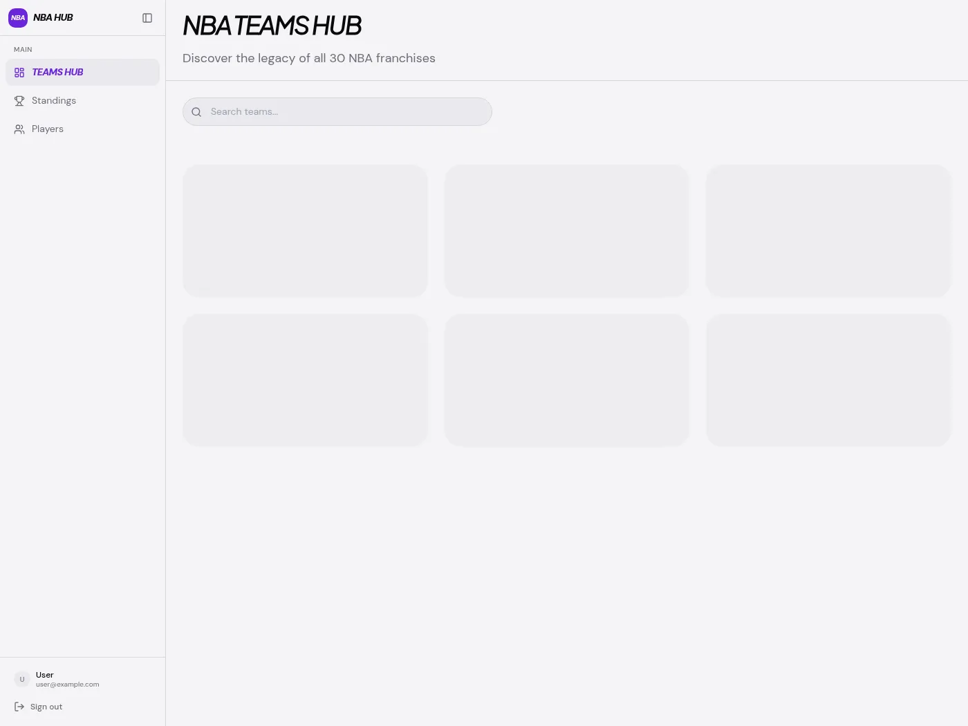 All NBA Teams Hub