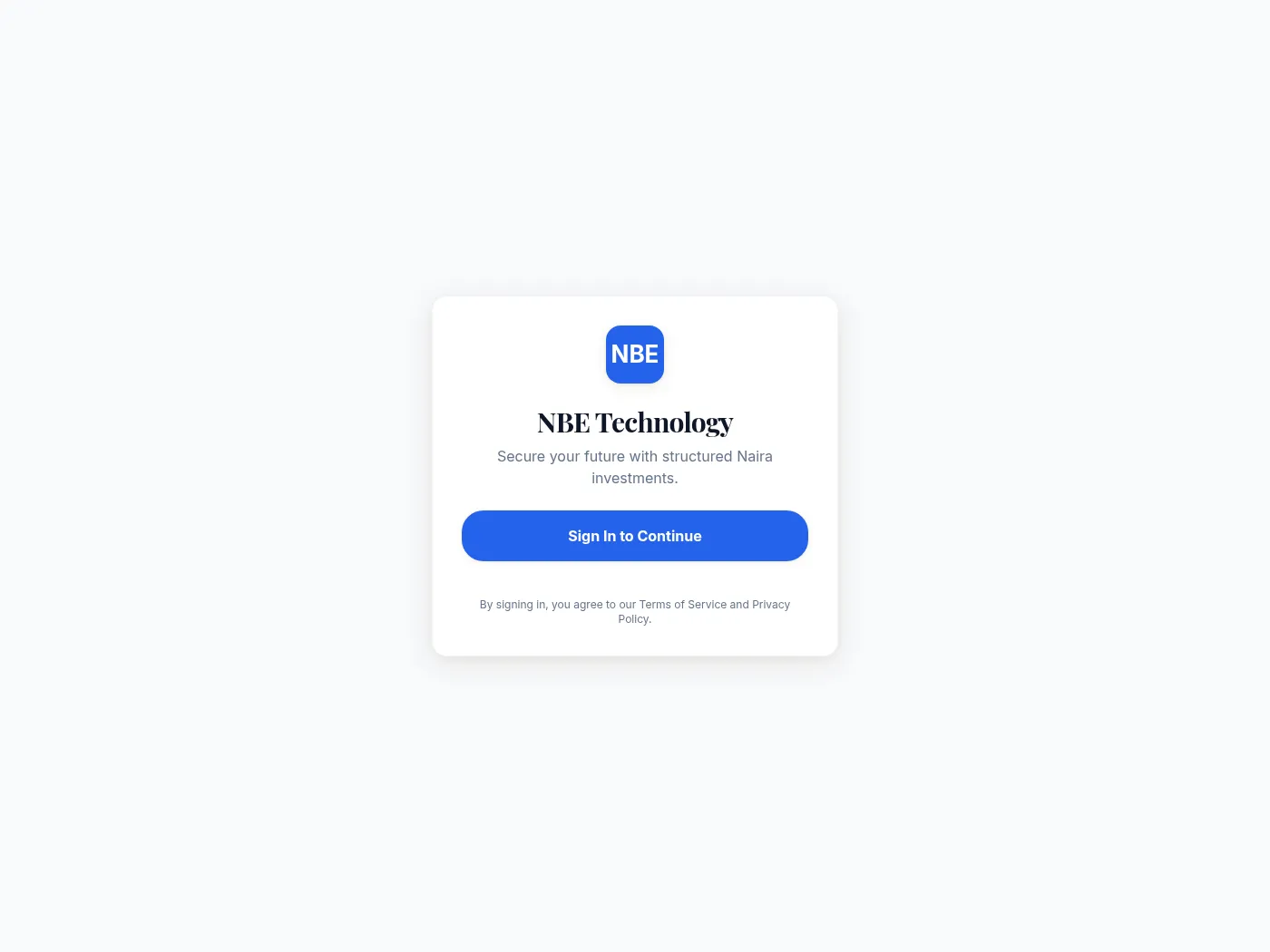 NBE Invest Platform