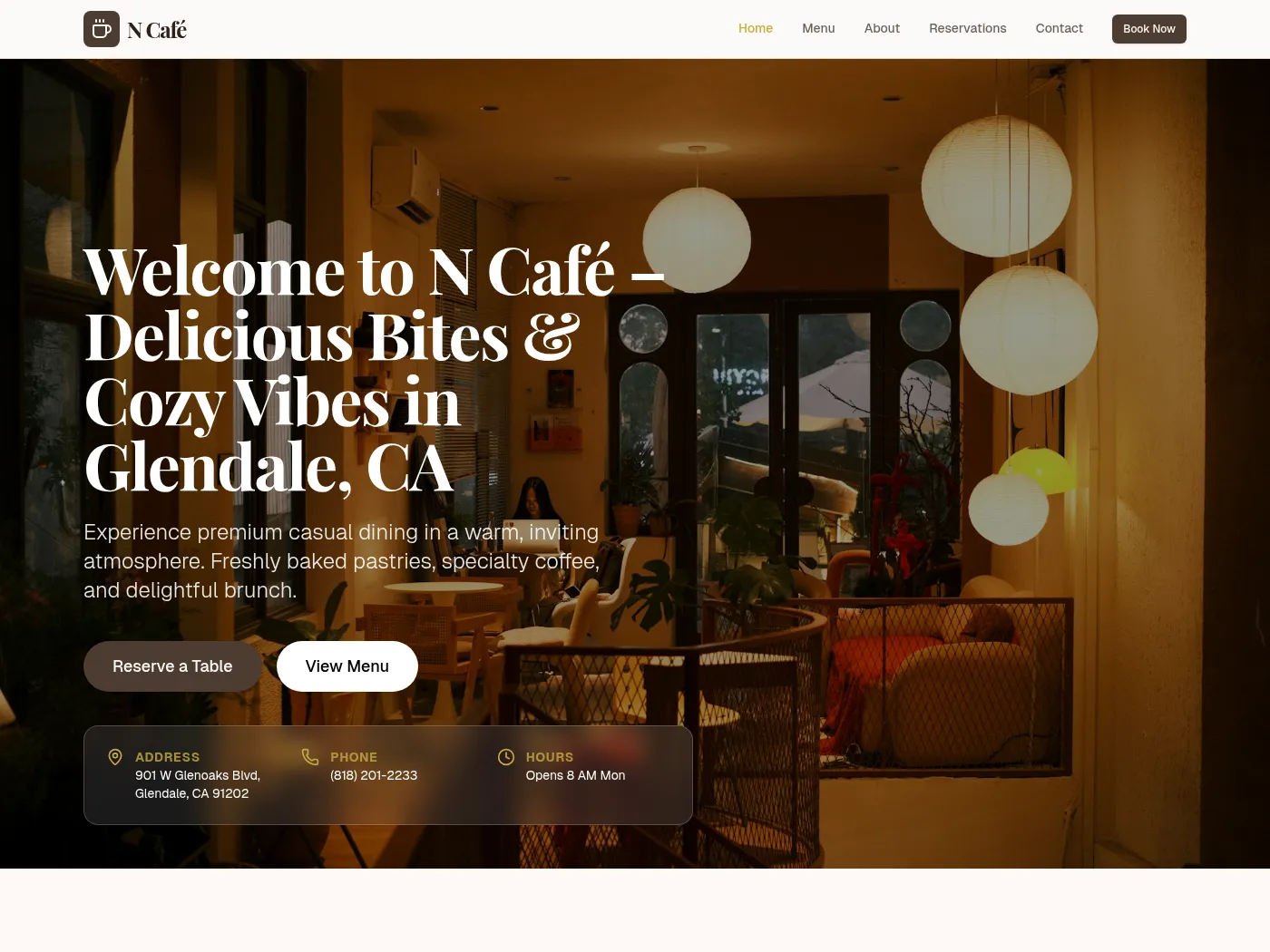 N Café Web Experience
