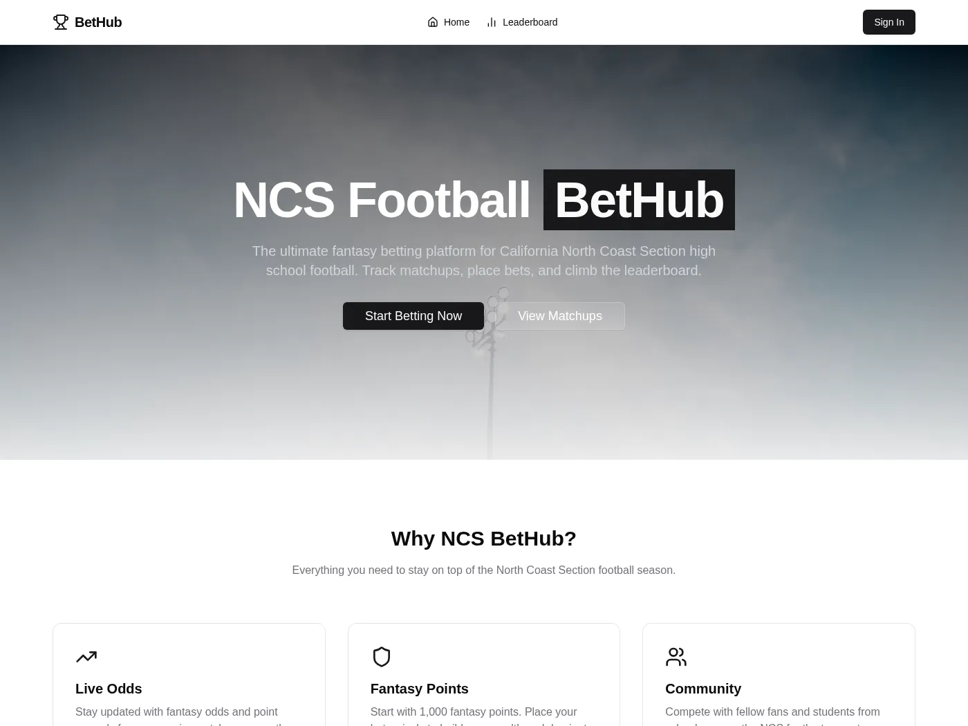 NCS Football BetHub