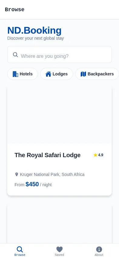 ND.Booking Travel Hub