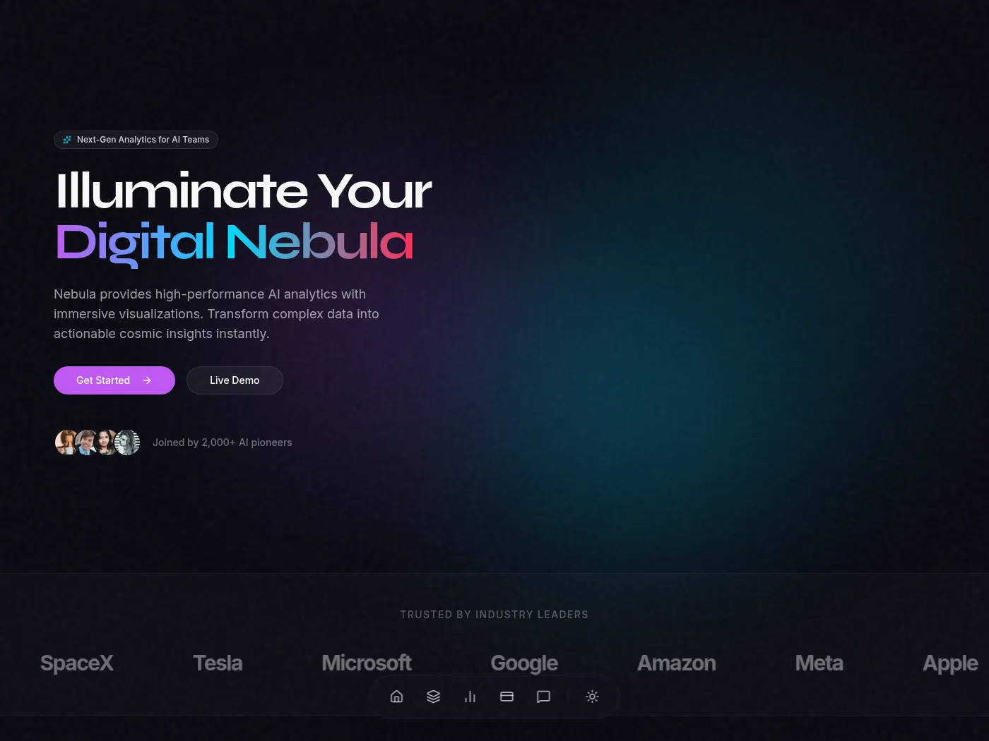 Nebula Analytics Dashboard