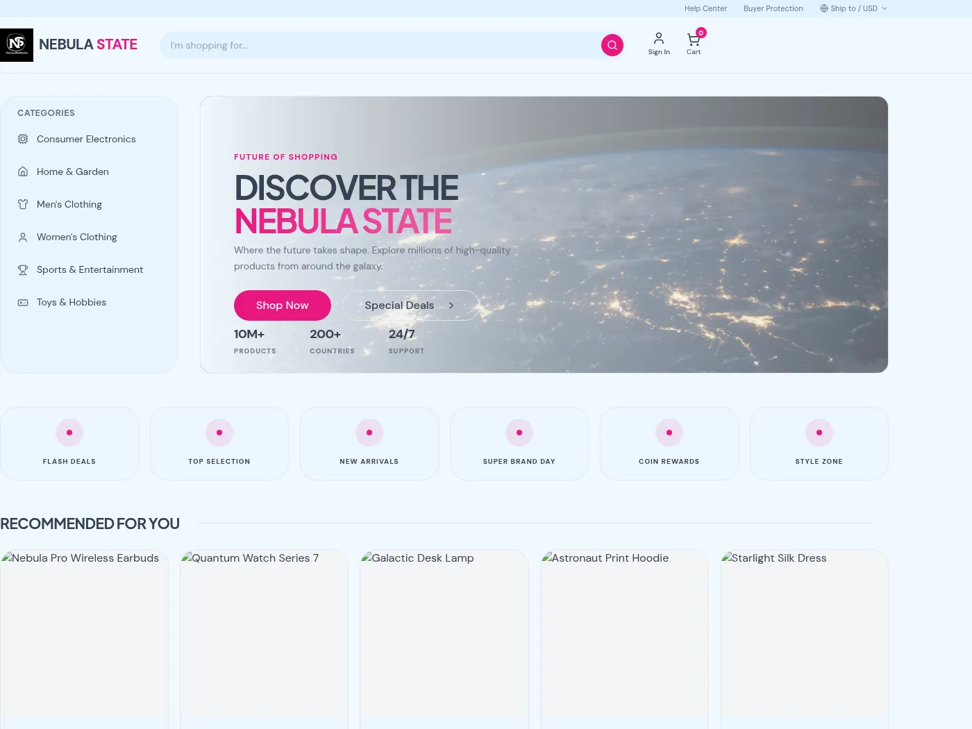 Nebula State Marketplace