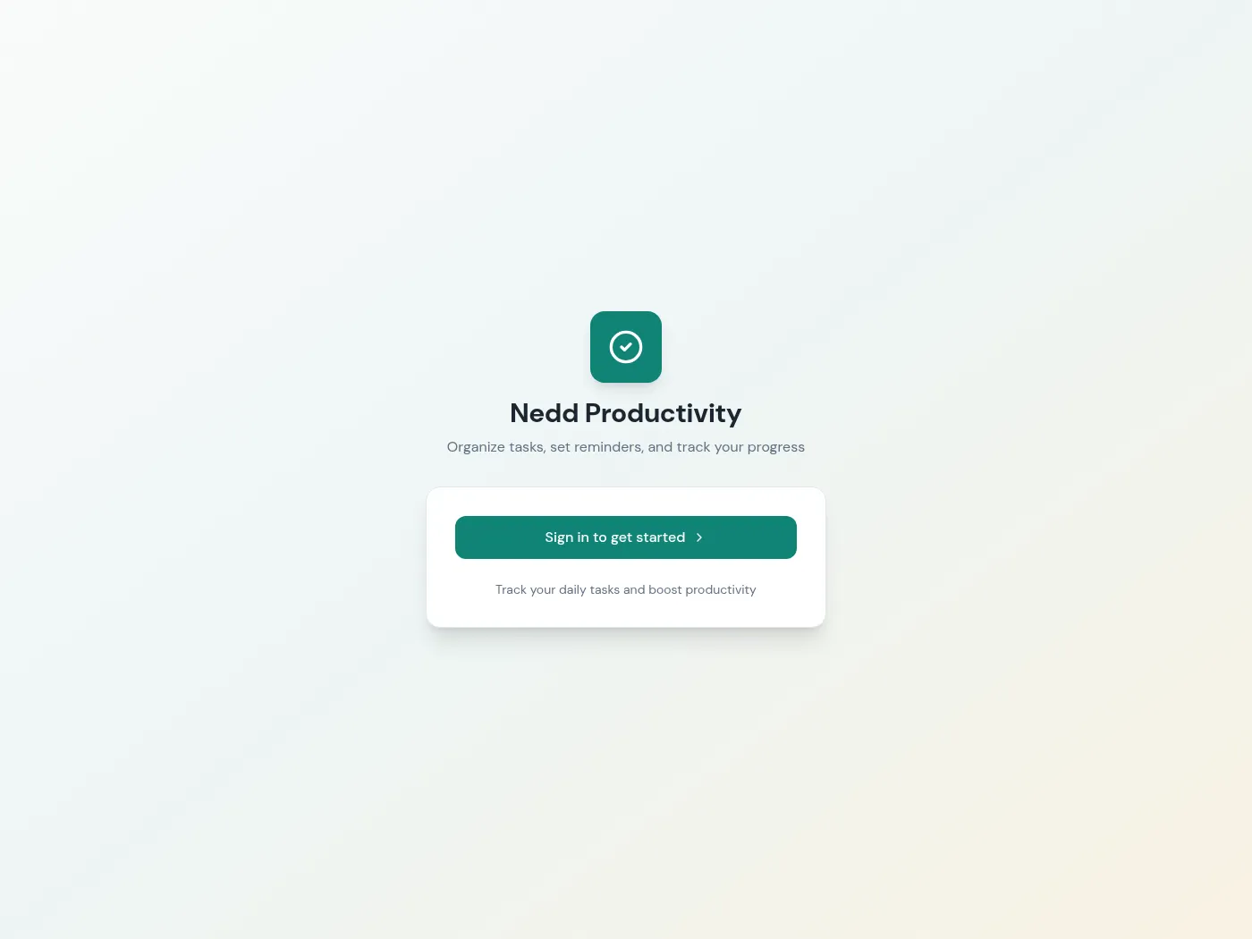 Nedd Productivity App