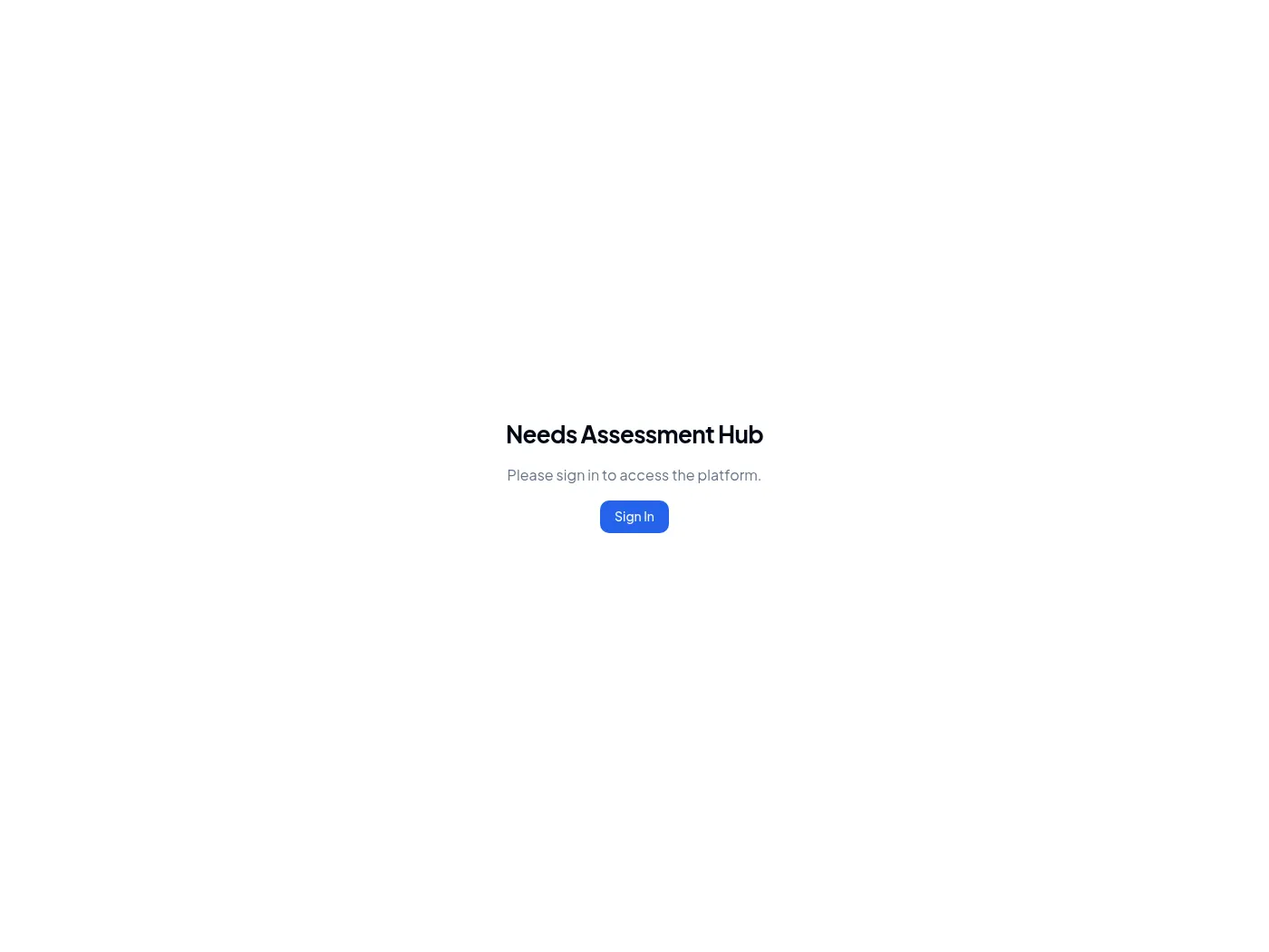 Needs Assessment Hub