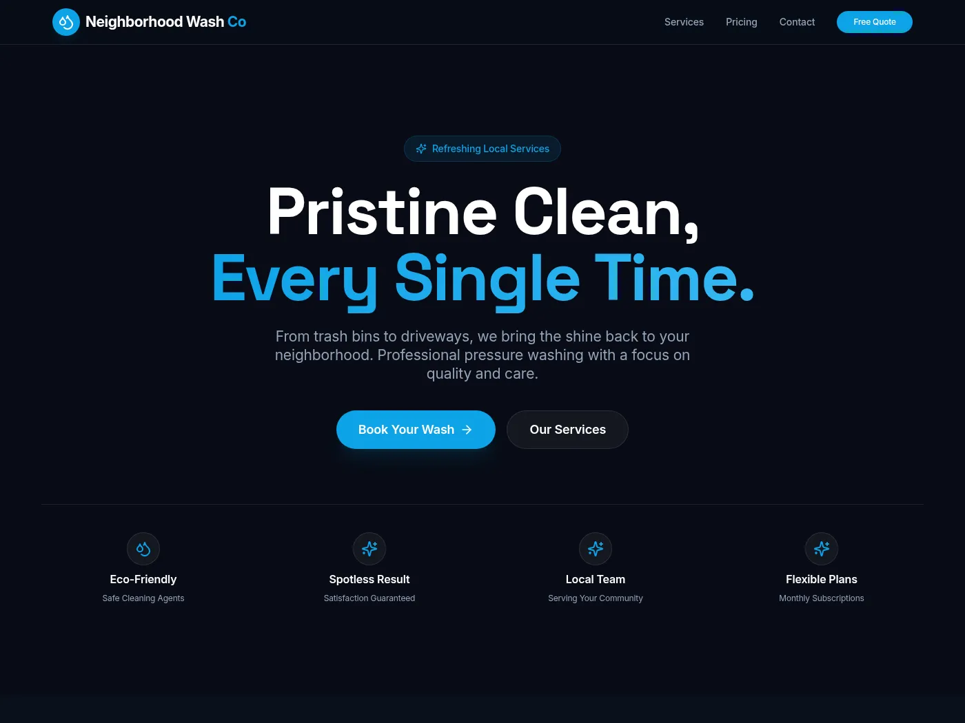 Neighborhood Wash Co Site