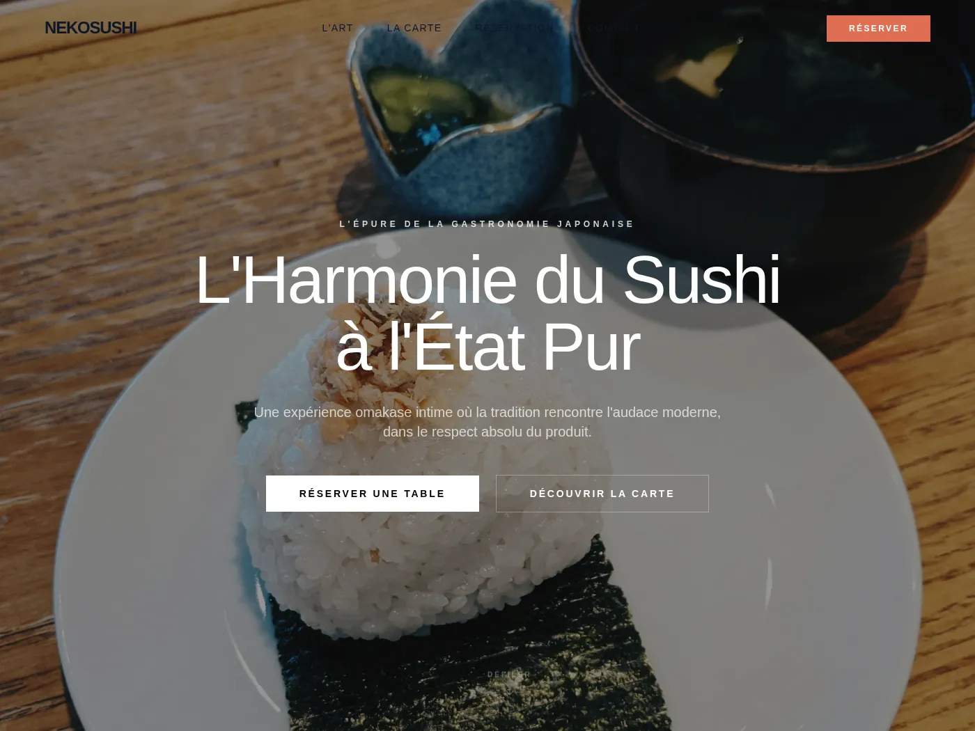NekoSushi Vitrine Site