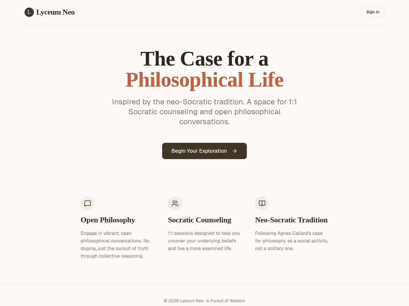 Neo Socratic Platform