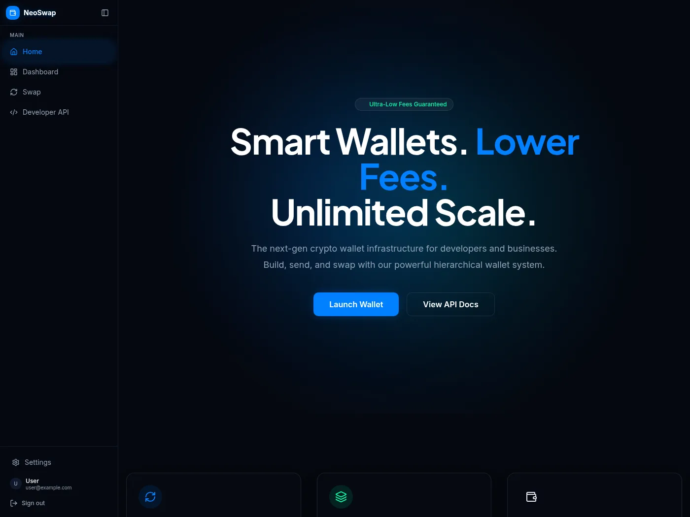 NeoSwap Wallet Platform