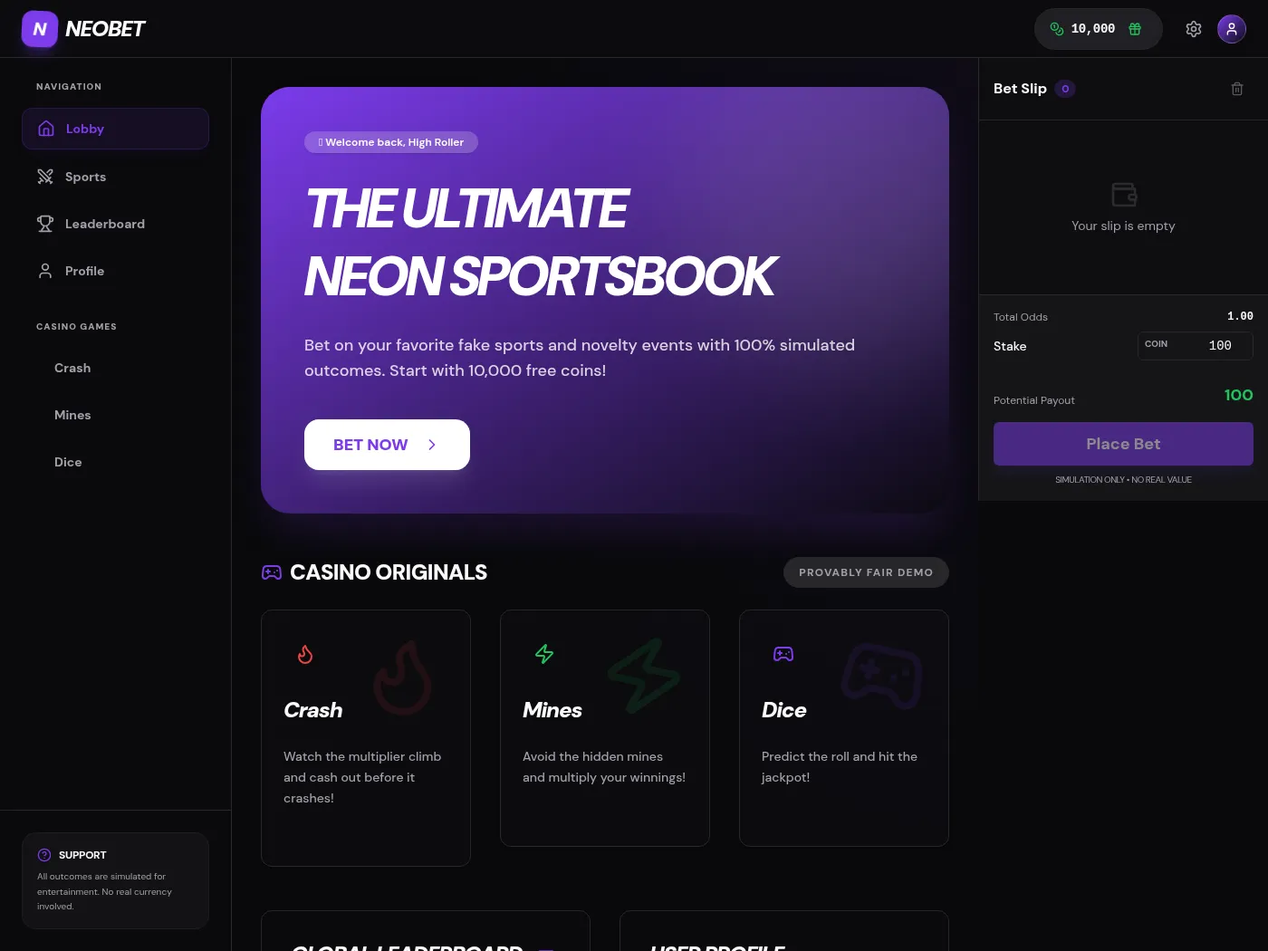 NeoBet Casino Sportsbook