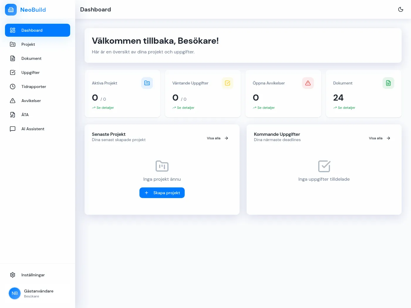 NeoBuild – AI-Driven All-in-One Construction Platform for Sweden