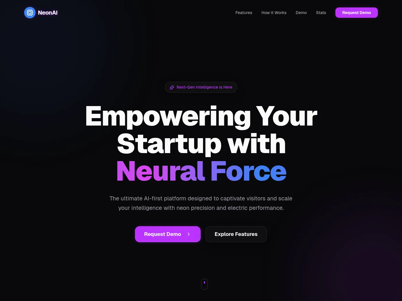 Neon AI Landing