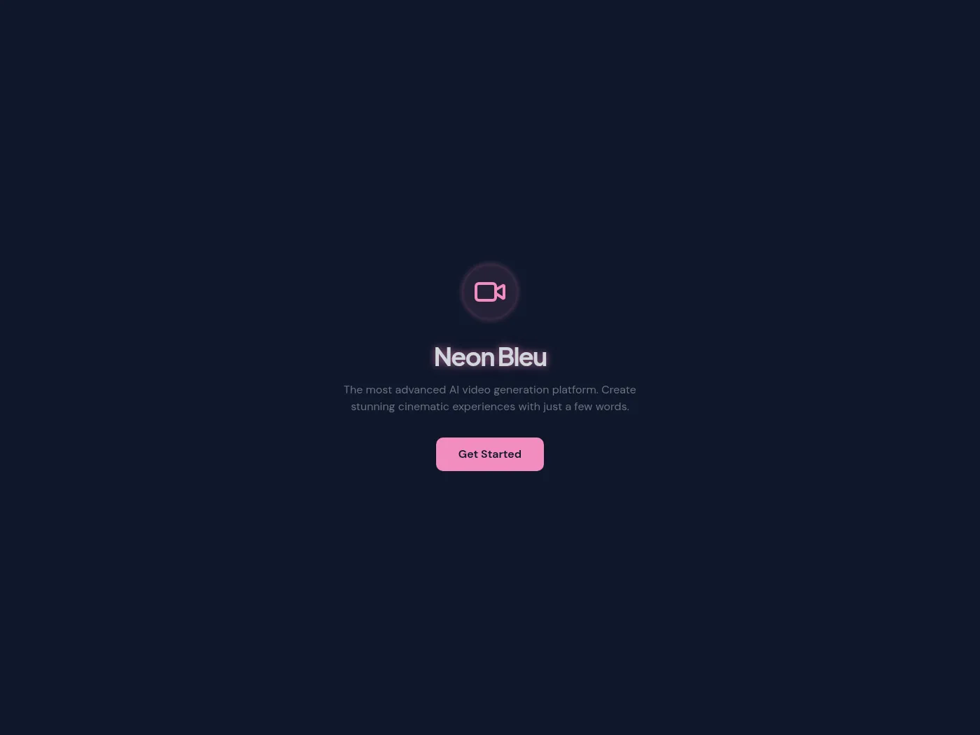 Neon Bleu Video Maker
