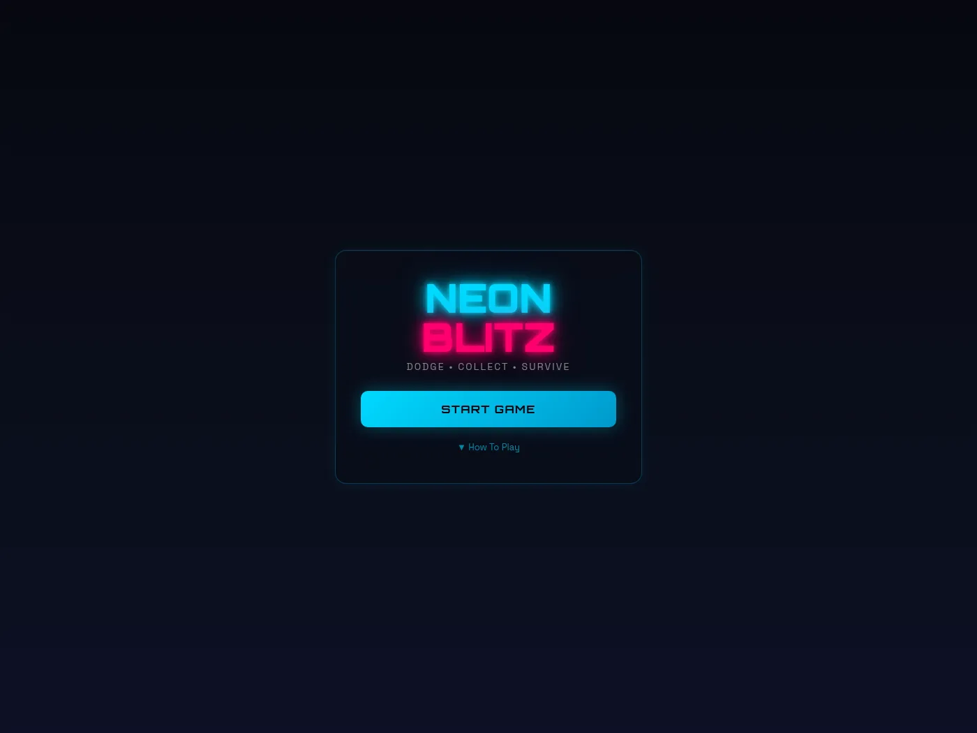 Neon Blitz Arcade Game