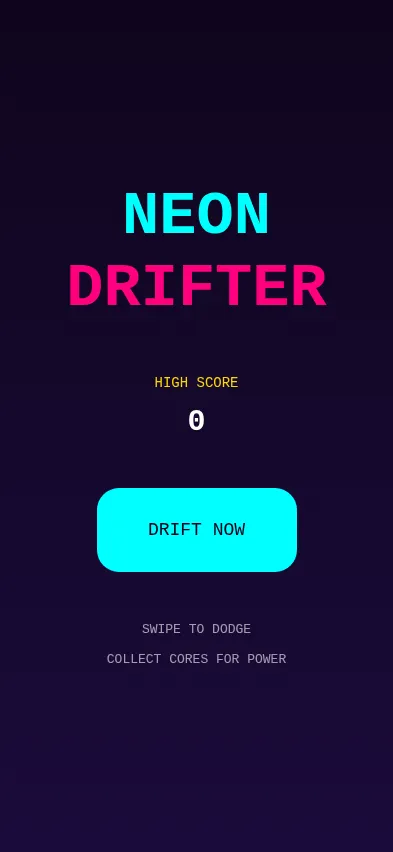 Neon Drifter 3D Runner