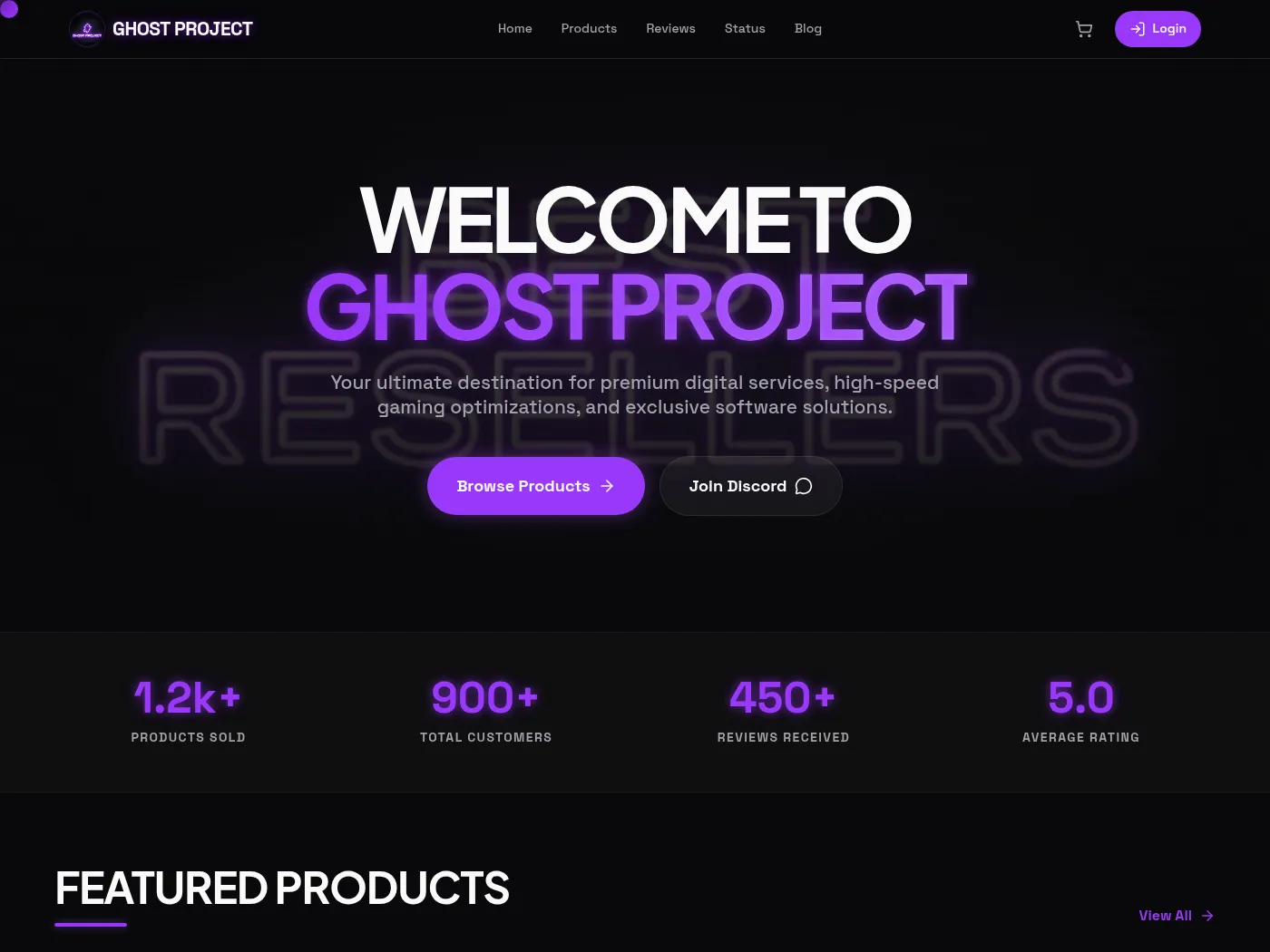 Neon Ghost Website