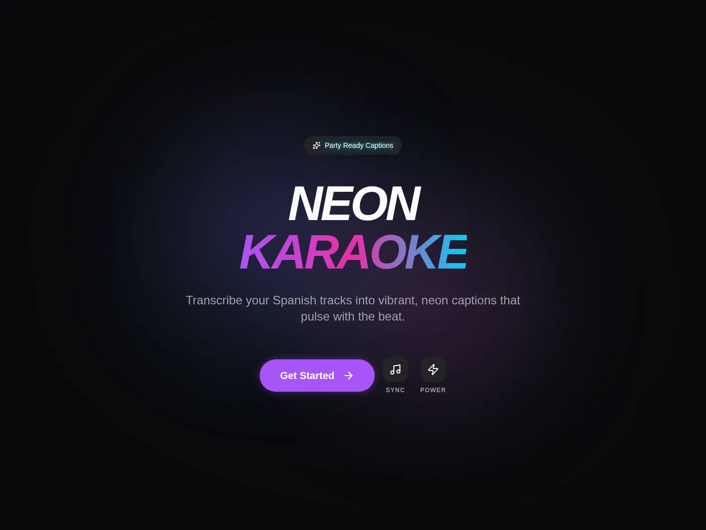 Neon Karaoke Captions