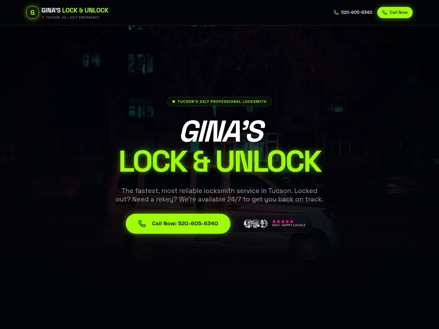 Gina's Neon Locksmith Site