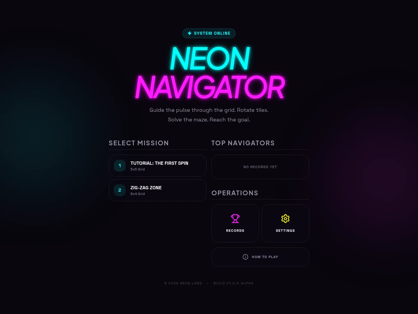 Neon Navigator Maze