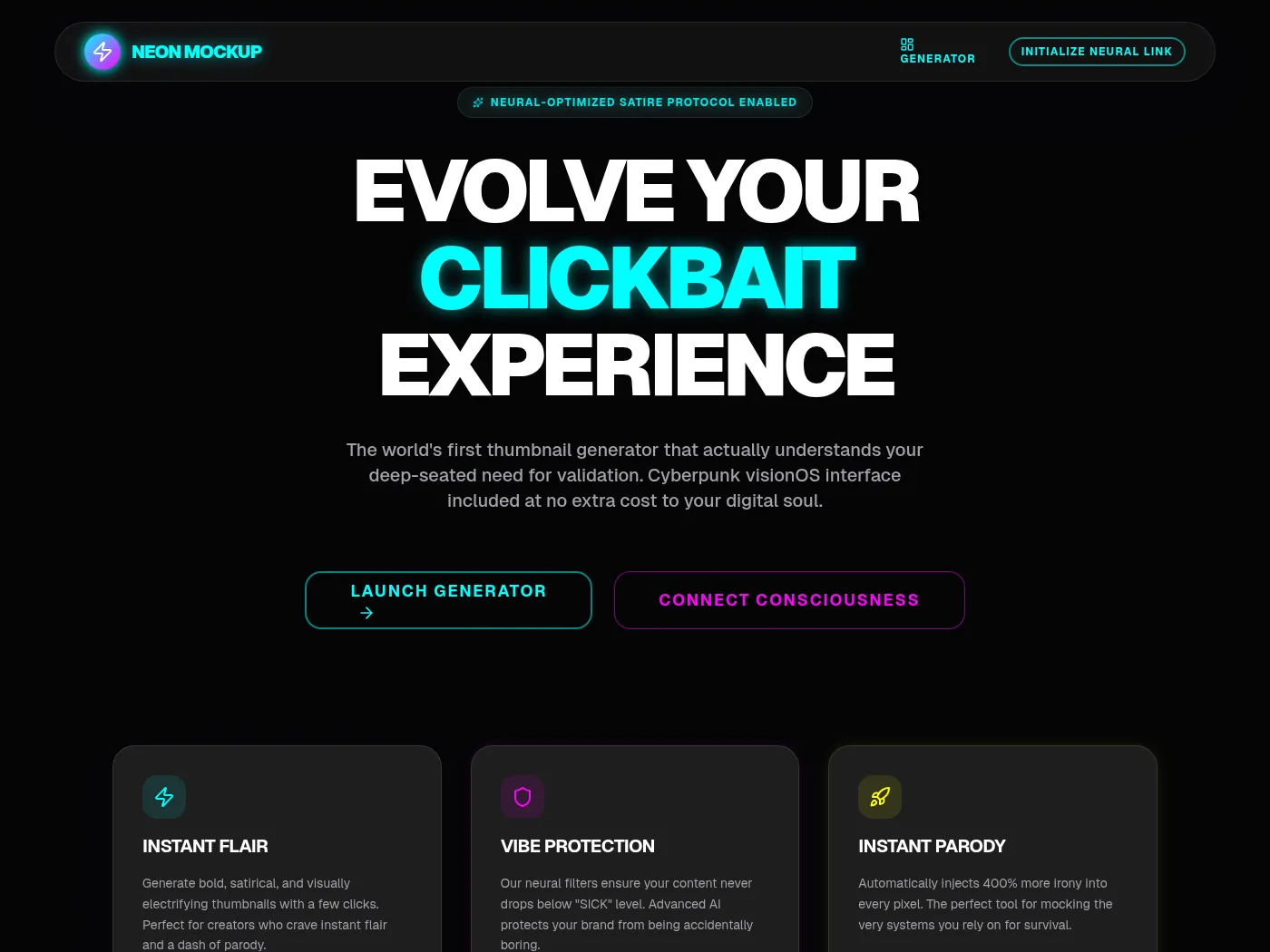 Neon Mockup Machine
