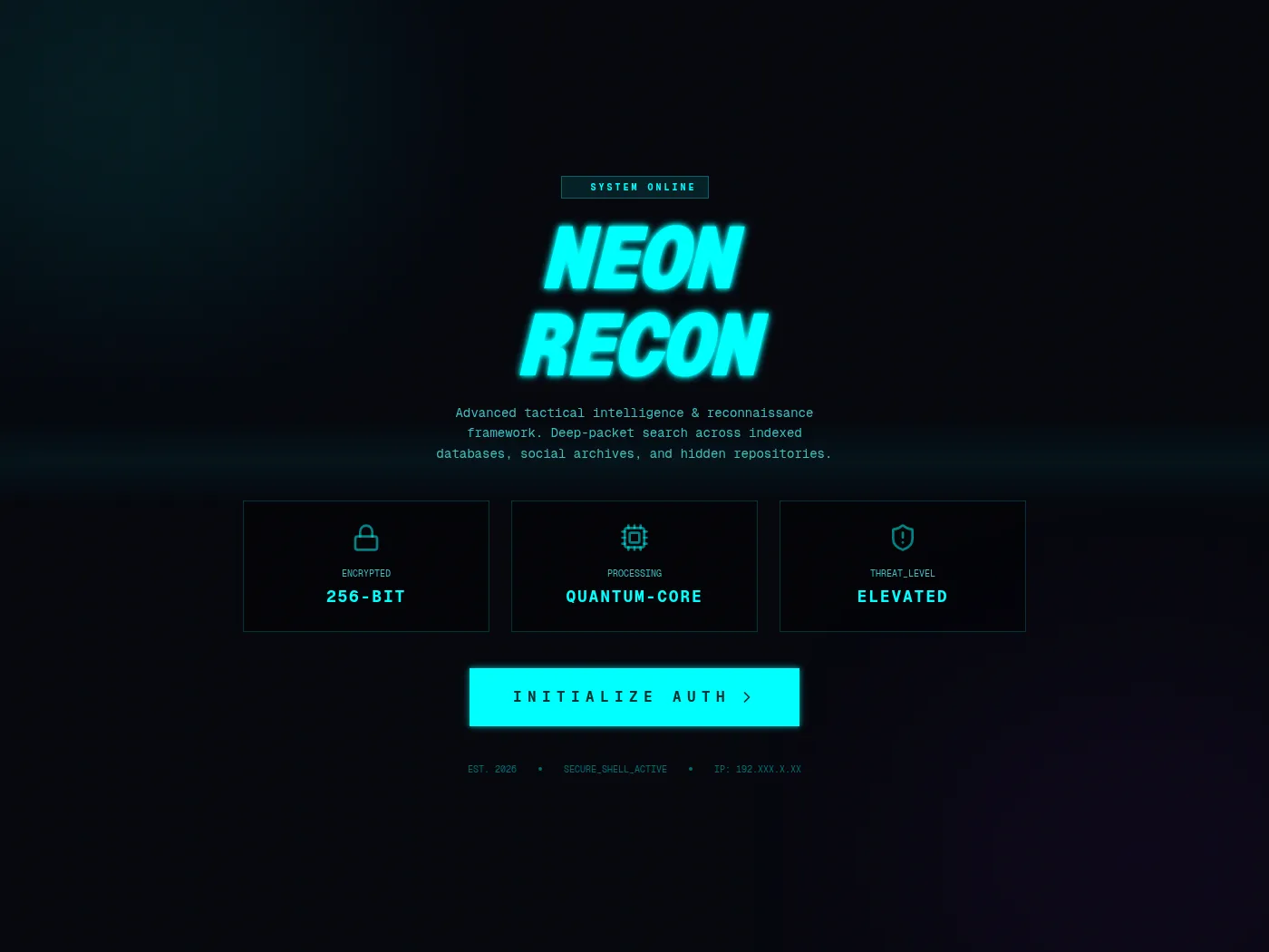 Neon Recon Scanner
