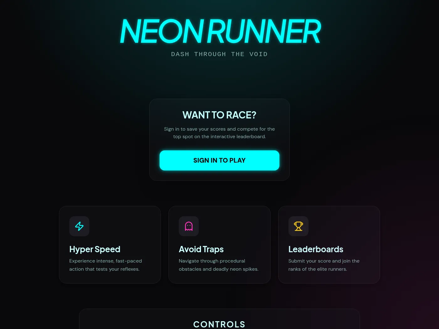 Neon Runner Game