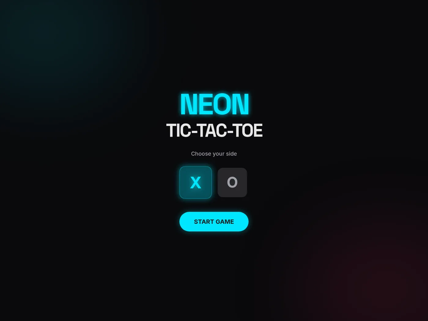 Neon Tic-Tac-Toe
