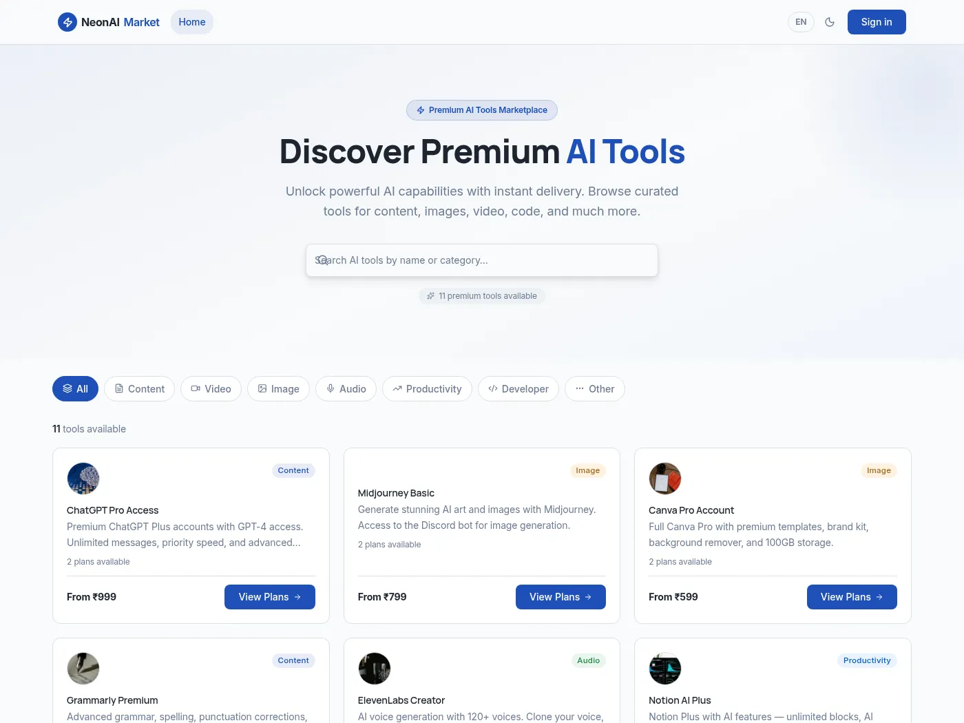 NeonAI Market Pro