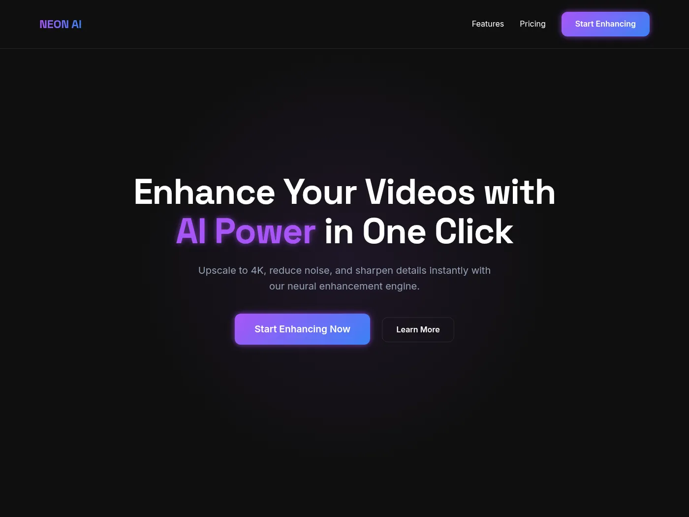 NeonAI Video Enhancer