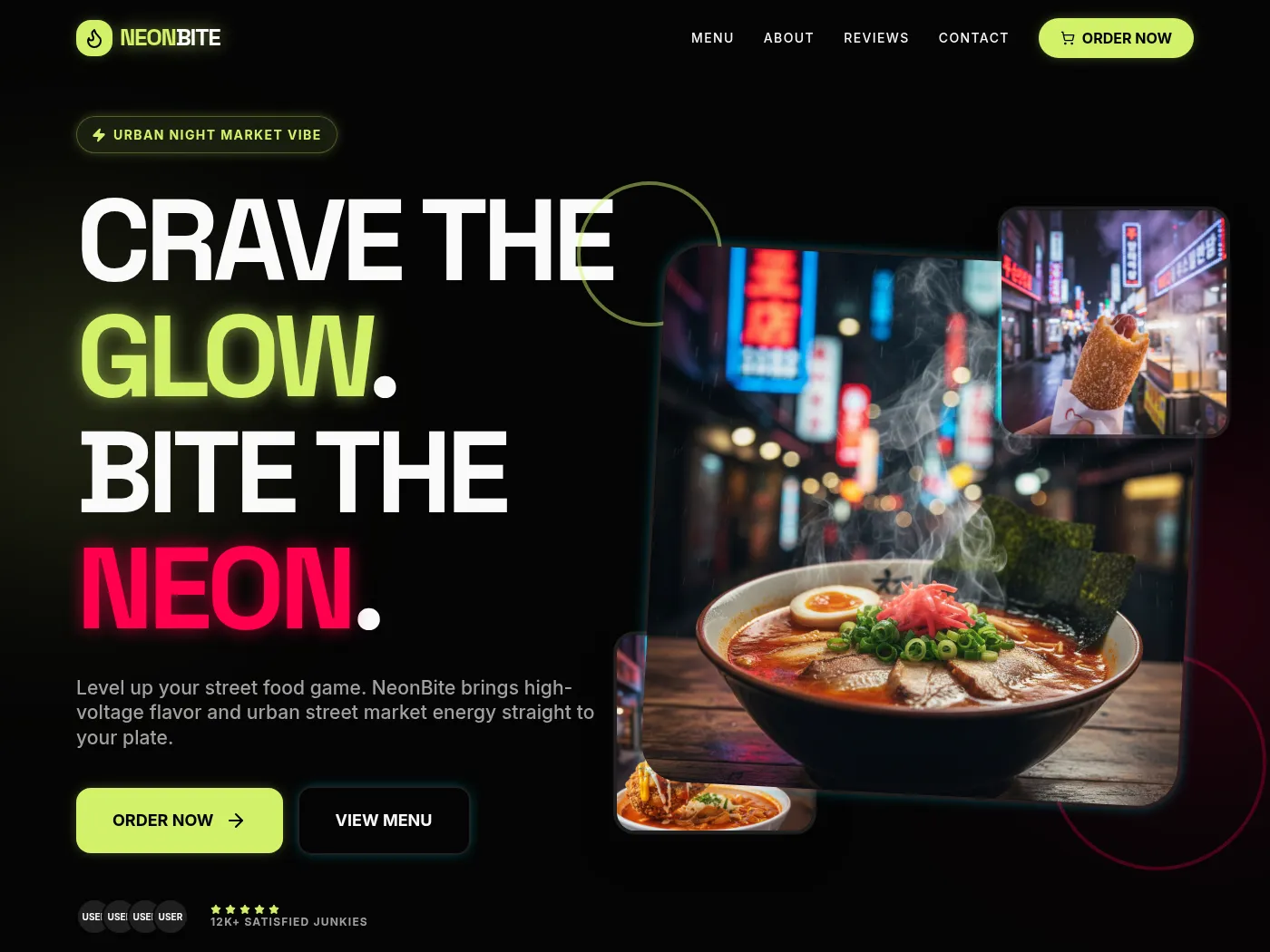 NeonBite Street Food Web