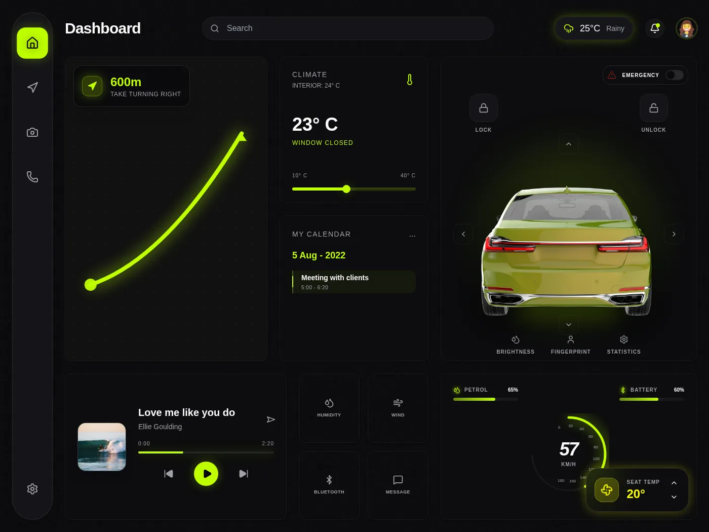 NeonDrive Dashboard UI