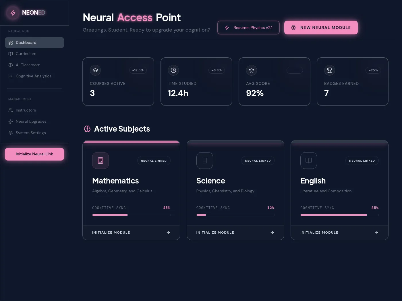 NeonEd AI Platform
