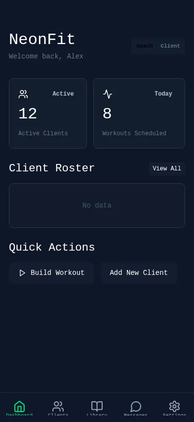 NeonFit Coach Platform
