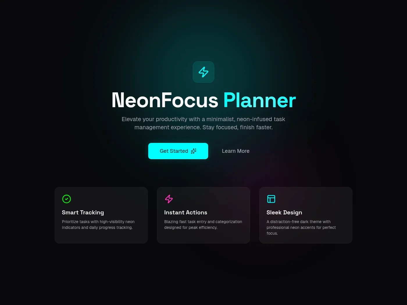 NeonFocus Planner