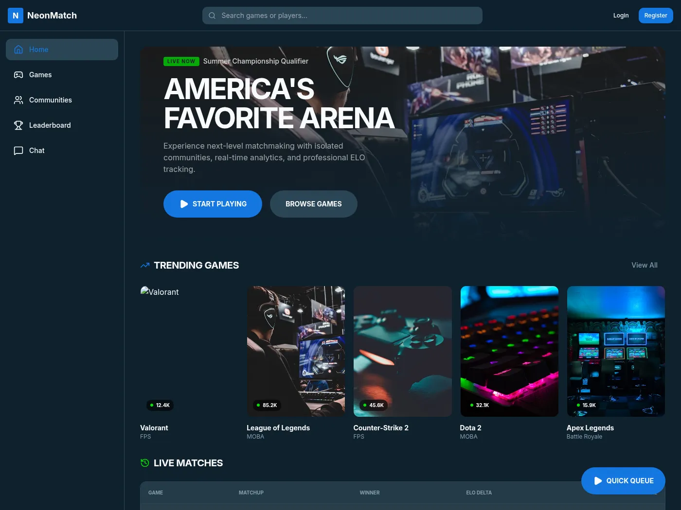 NeonMatch Arena