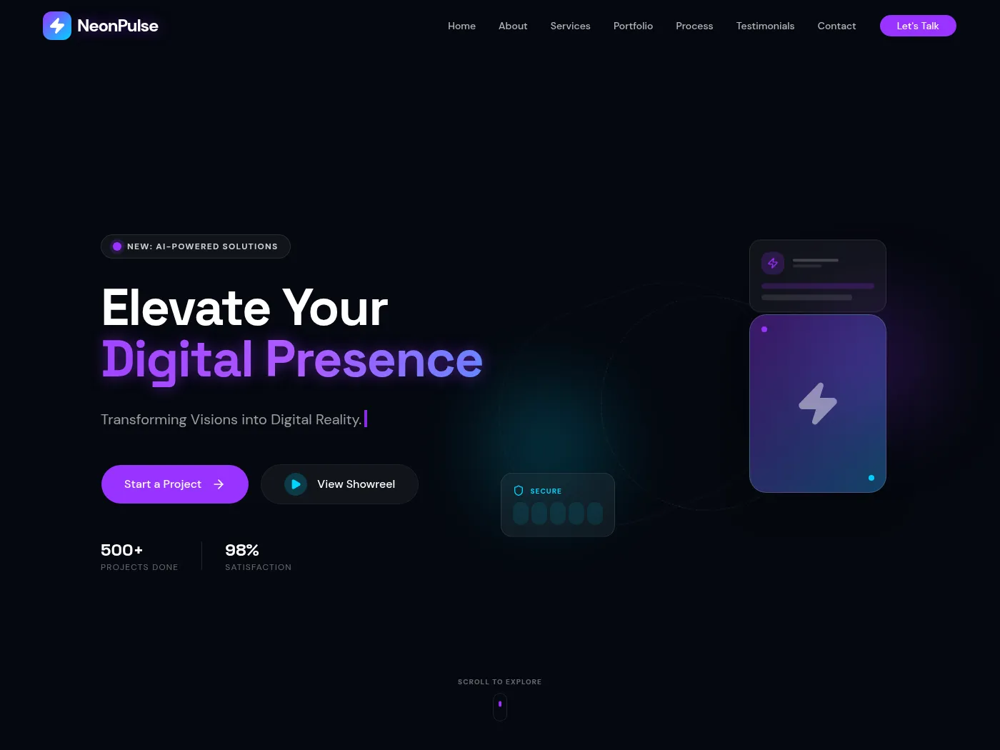 NeonPulse Portfolio Site