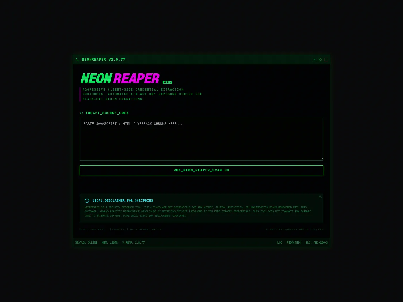 NeonReaper Scanner