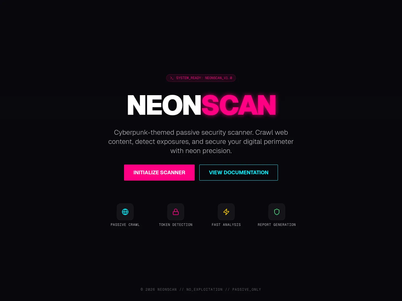 NeonScan Security Scanner