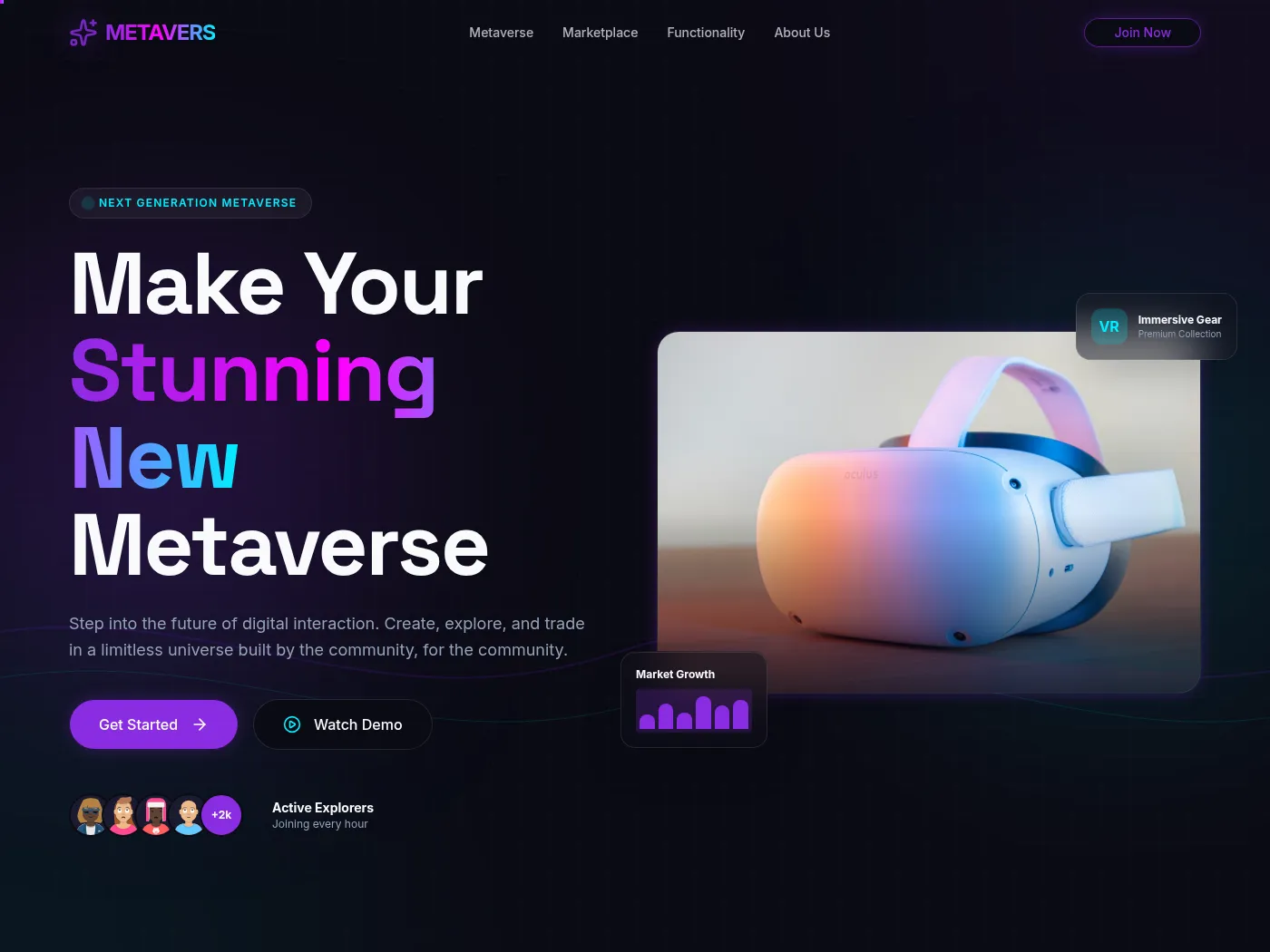 NeonVerse Landing