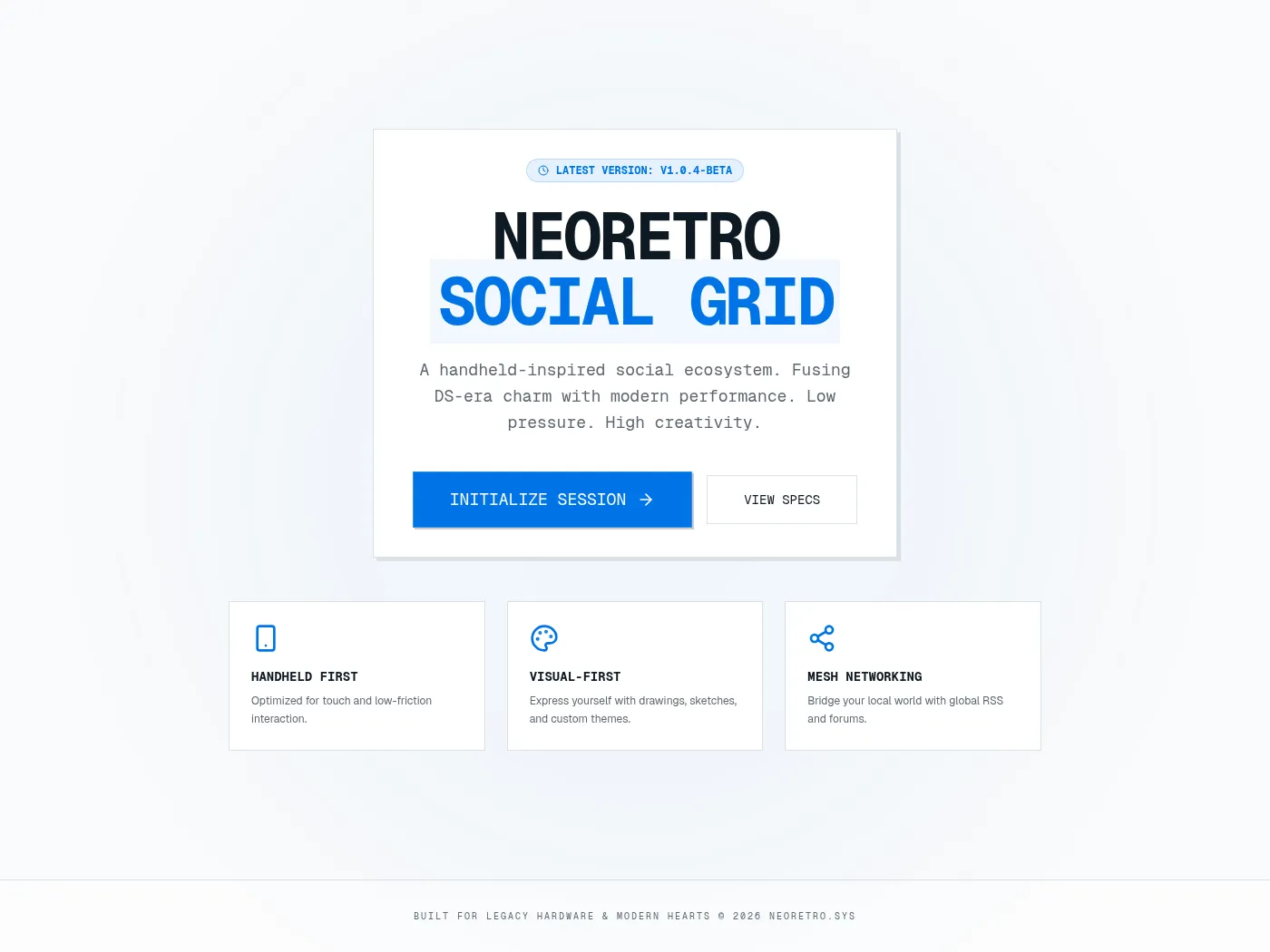 NeoRetro Social Grid